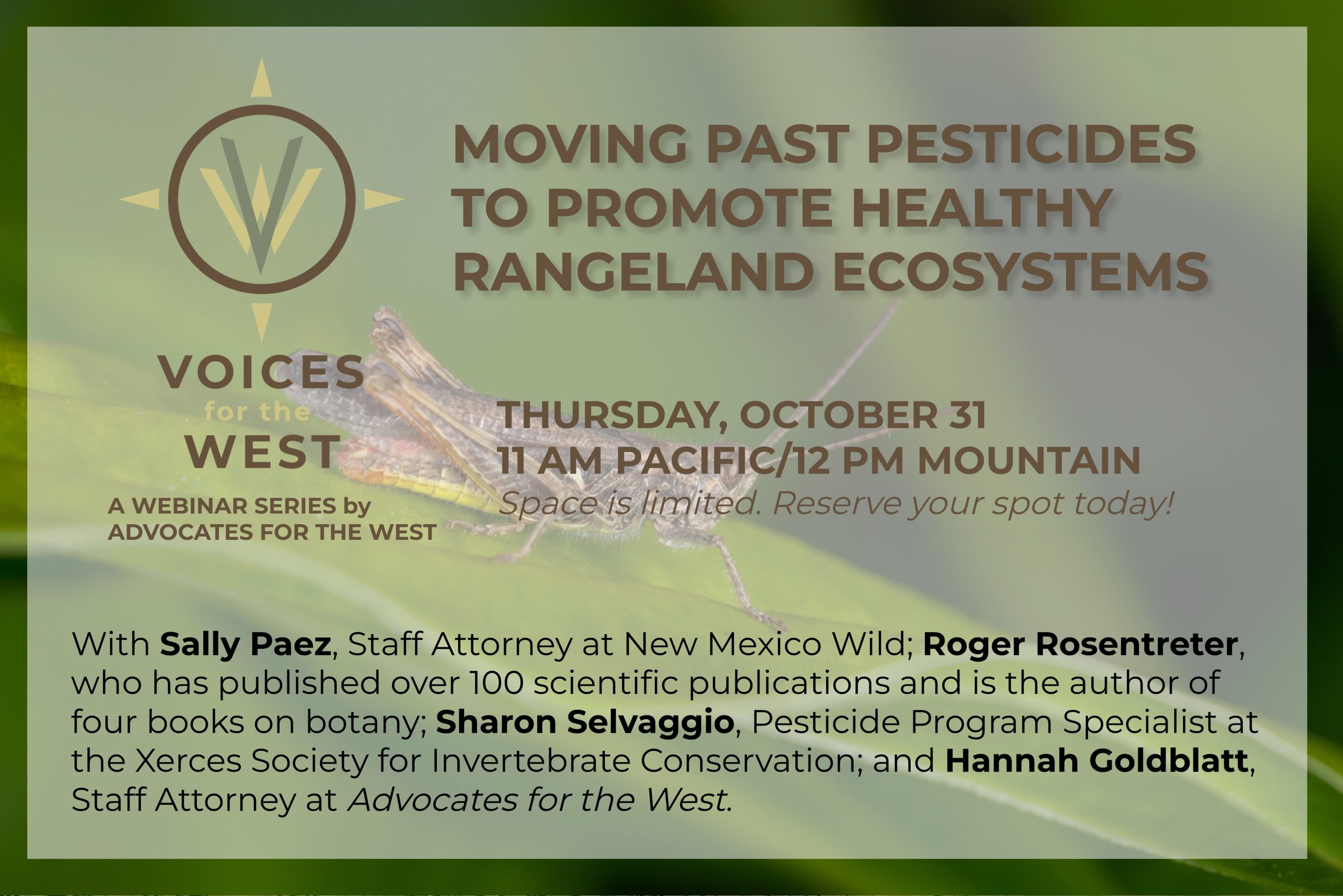 10-31-24 Voices for the West: Moving Past Pesticides to Promote Healthy ...